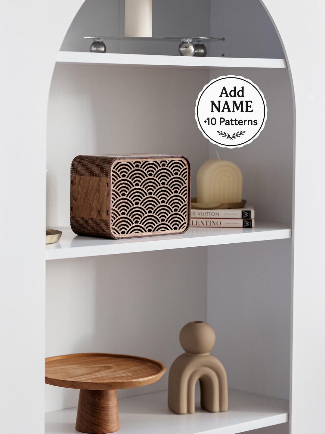 Personalized Wooden Piggy Bank – 10 Geometric Patterns, Money Box With ...