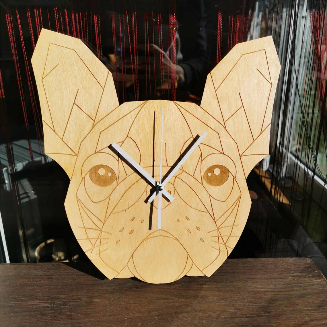 Wooden French Bulldog Wall Clock Clock With Dog Home Decor - Etsy