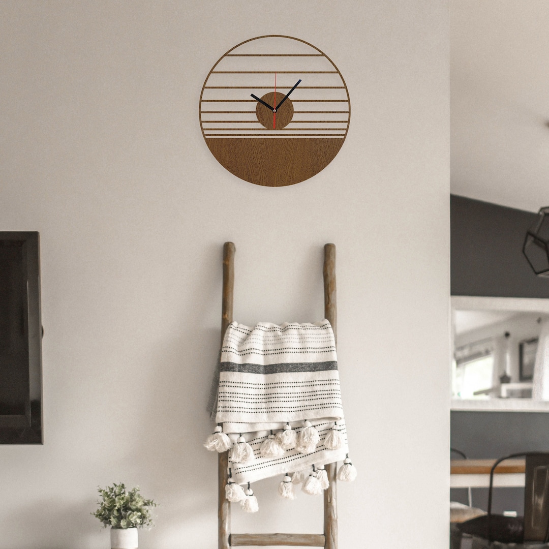 Wooden Wall Clock, Home Decor, Gift for Home, Living Room Clock ...