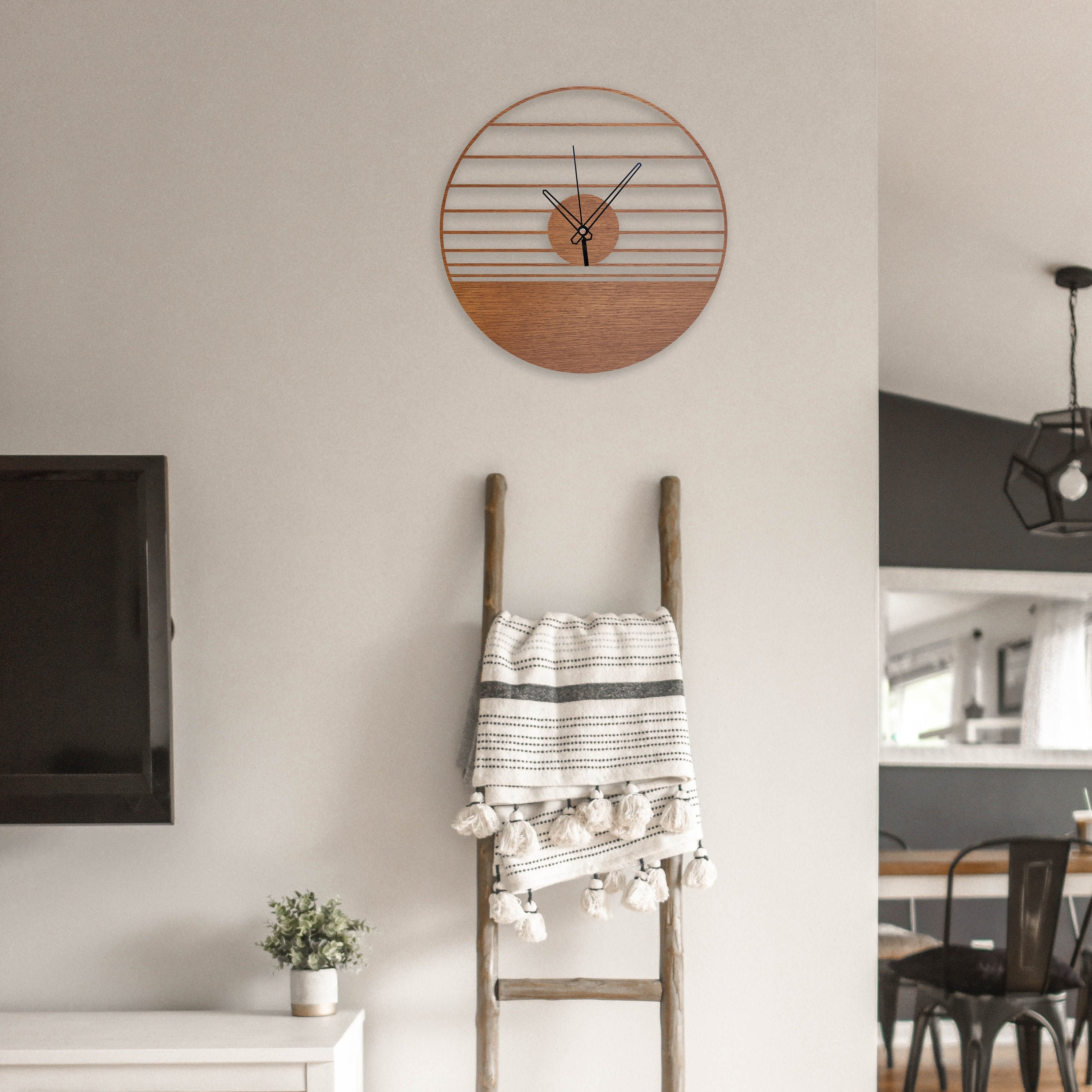 Wooden Wall Clock Home Decor Gift for Home Living Room | Etsy
