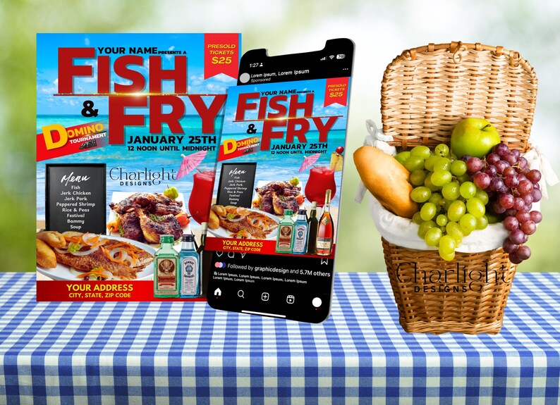 Fish Fry Flyer Template - Etsy