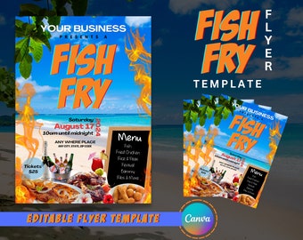 Fish Fry Flyer Template - Etsy