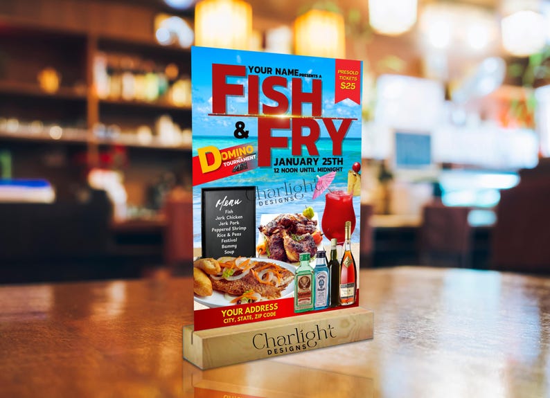 Fish Fry Flyer Template - Etsy