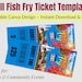 Fish Fry Ticket Template | Editable Canva Ticket | Printable Event ...