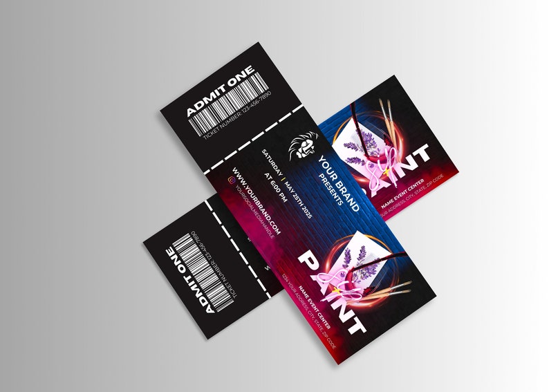 Paint and Sip Custom Event Ticket Template - Etsy