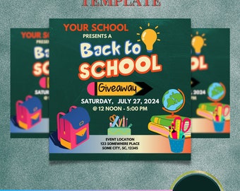 Editable Motion/animated Back to School Event Flyer Canva Template - Etsy