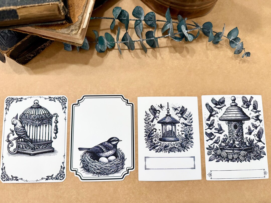 Vintage Inspired Bird Bookplates - Etsy