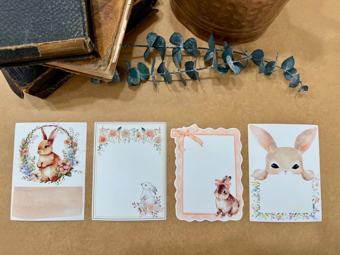 Spring Rabbit Bookplate Collection One - Etsy