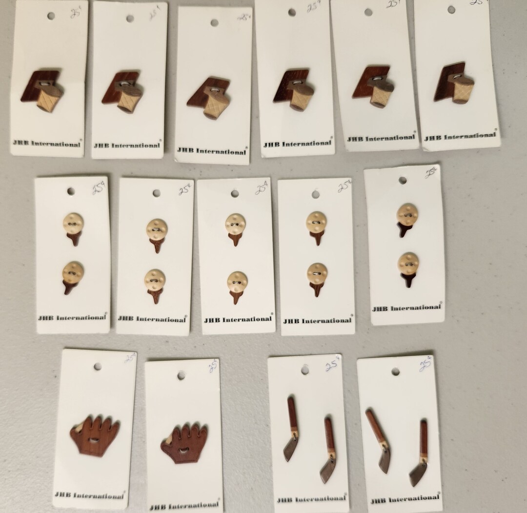 Set of 15 JHB International Button Cards Various Sizes & - Etsy