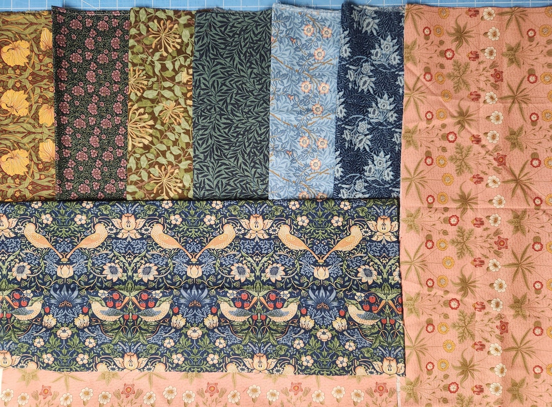 Curated William Morris Fat Quarter Bundle Moda Fabrics 9 - Etsy