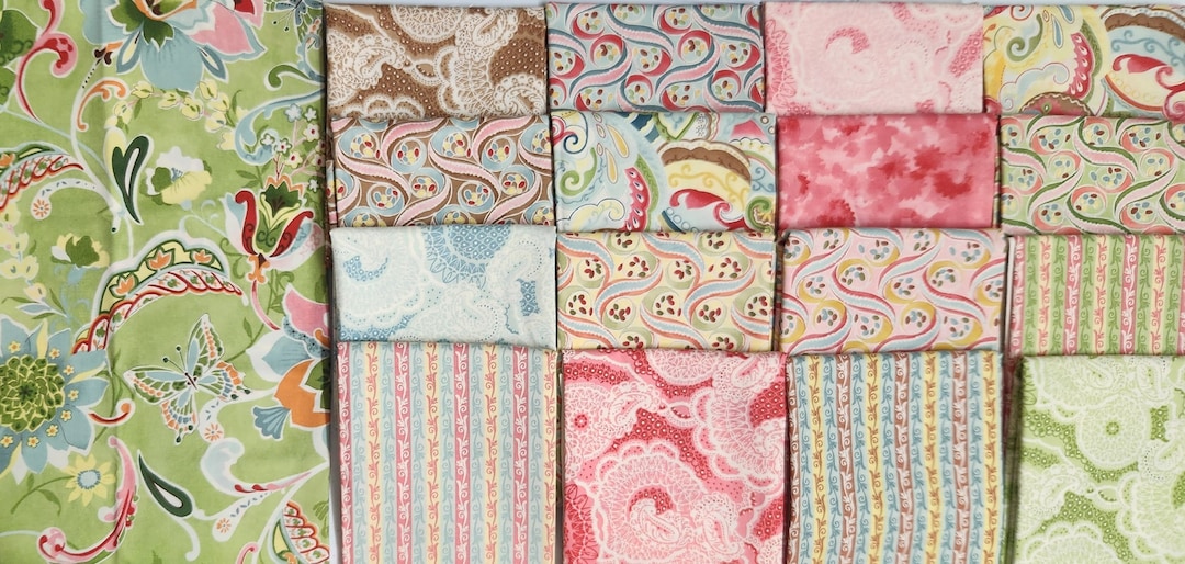 Posh by Chez Moi for Moda Fabrics Half Yard Bundle - 17 Pieces - 18" X ...