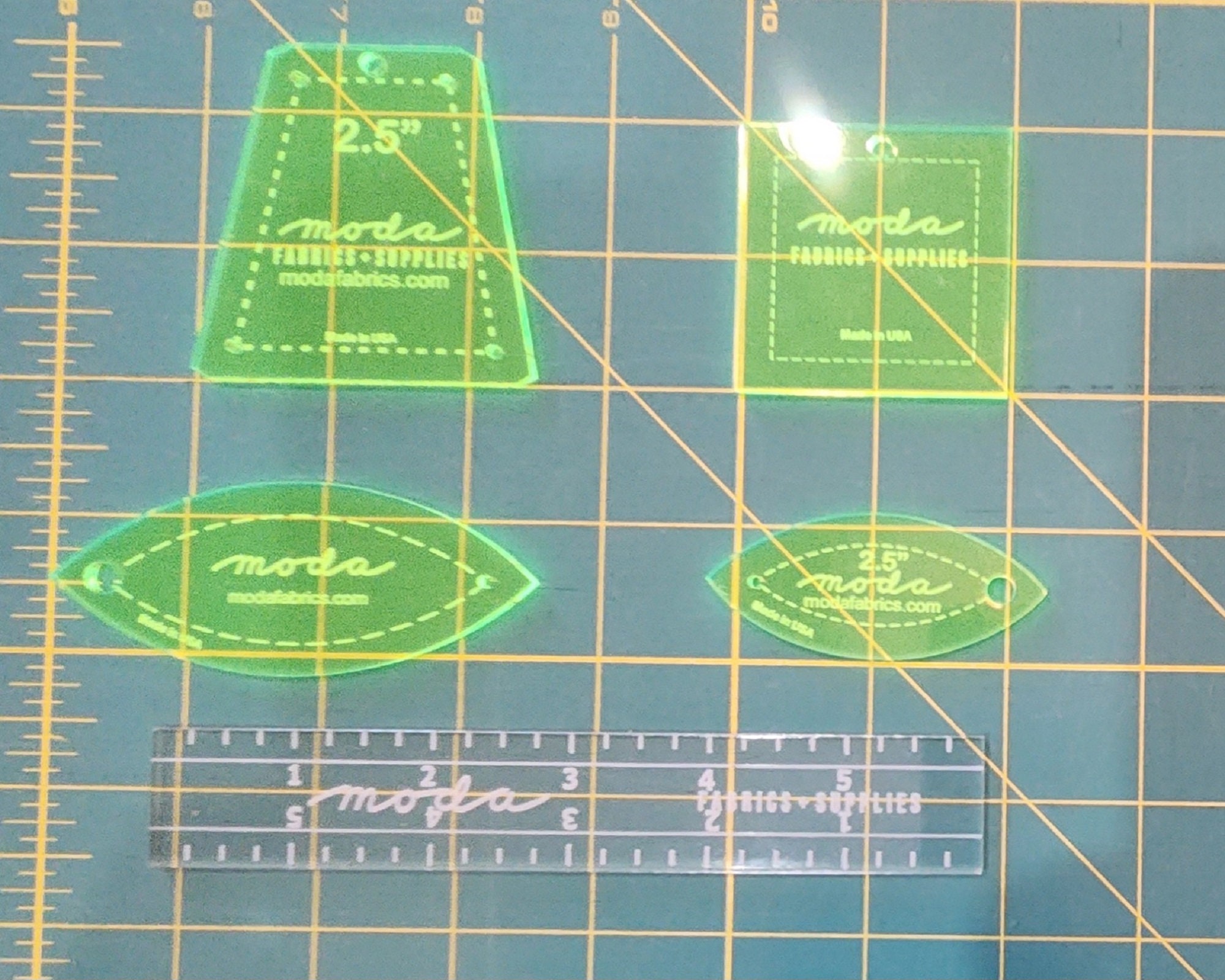 Set of 5 Small Acrylic Templates From Moda Fabrics - Etsy