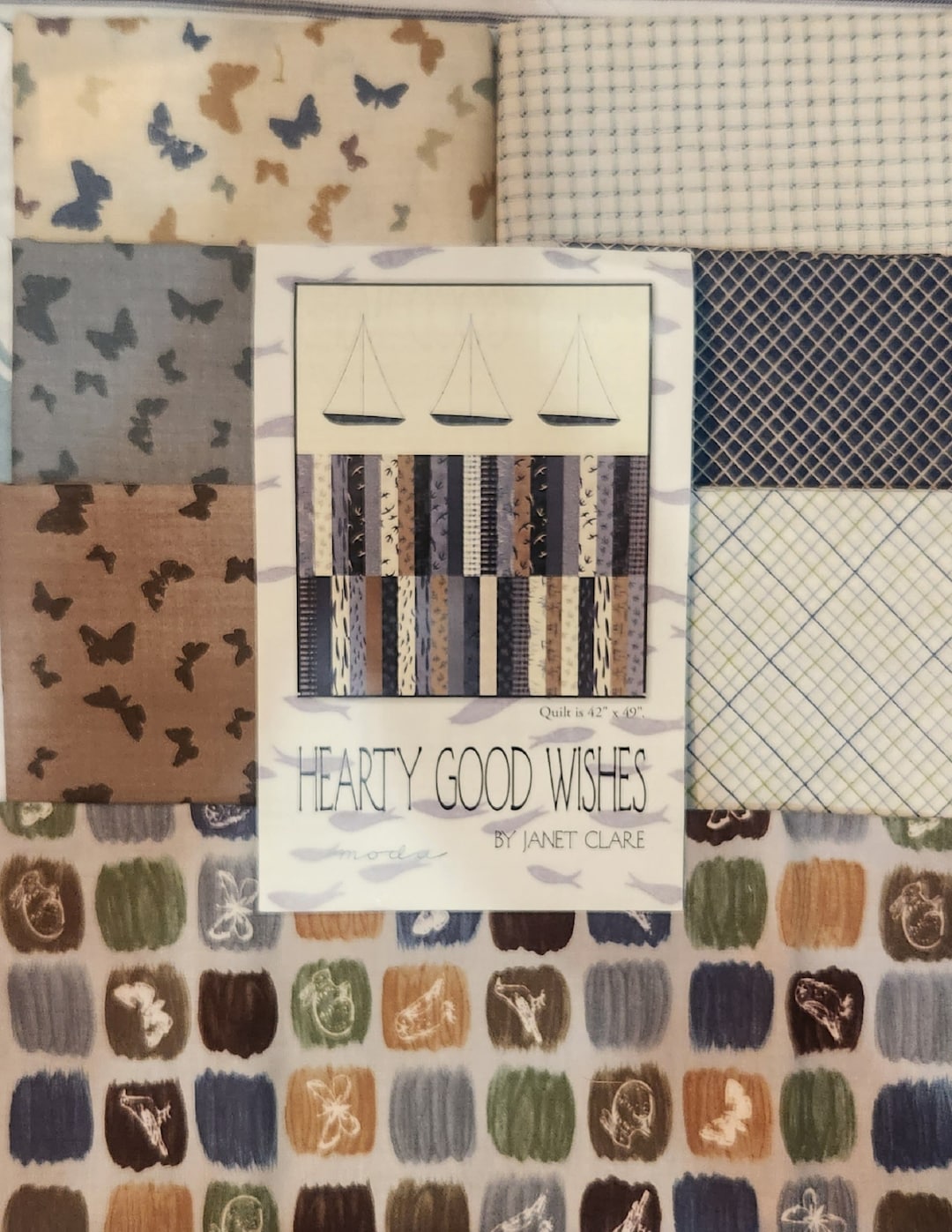 Curated Janet Clare Fabric & Pattern Bundle 7 Half Yard Pieces Moda ...