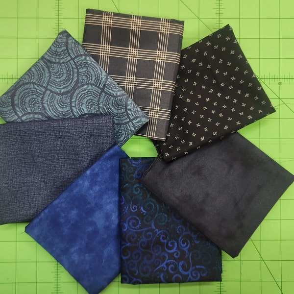 Dark Blue Fat Quarters - Etsy