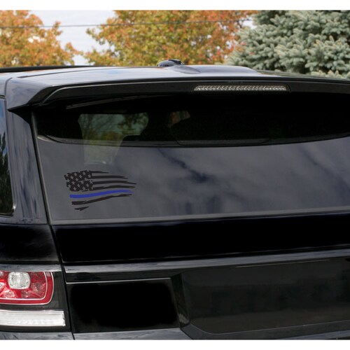 Police Flag Decal Police Sticker Thin Blue Line Decal | Etsy