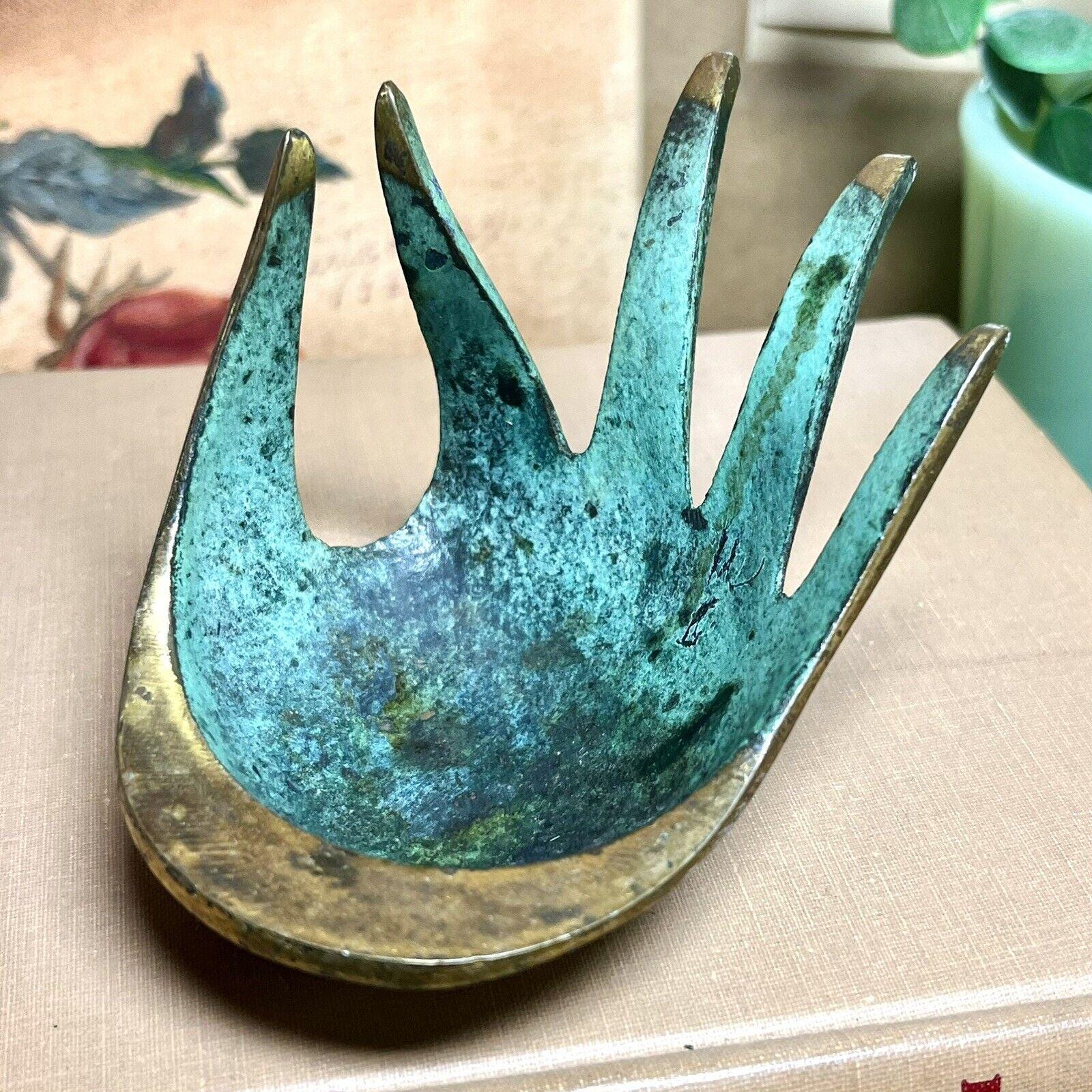 Vintage 1942 Verde Brass Hand WALTER BOSSE Hertha Baller Ashtray ...