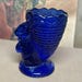Vintage FENTON Cobalt Blue BUNNY RABBIT W Basket Egg Cup/toothpick ...