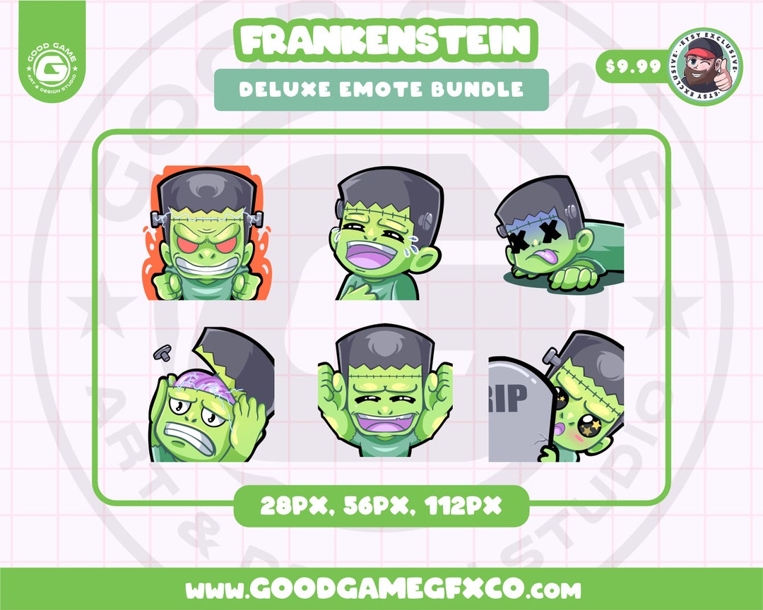 Frankenstein Emote Bundle - Creepy Critters | Perfect for Kick, Twitch ...
