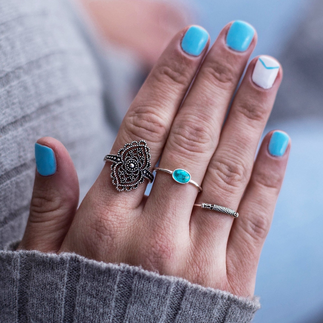 925 Sterling Silver Rings - 925 Silver Rings - Natural Stone Rings ...