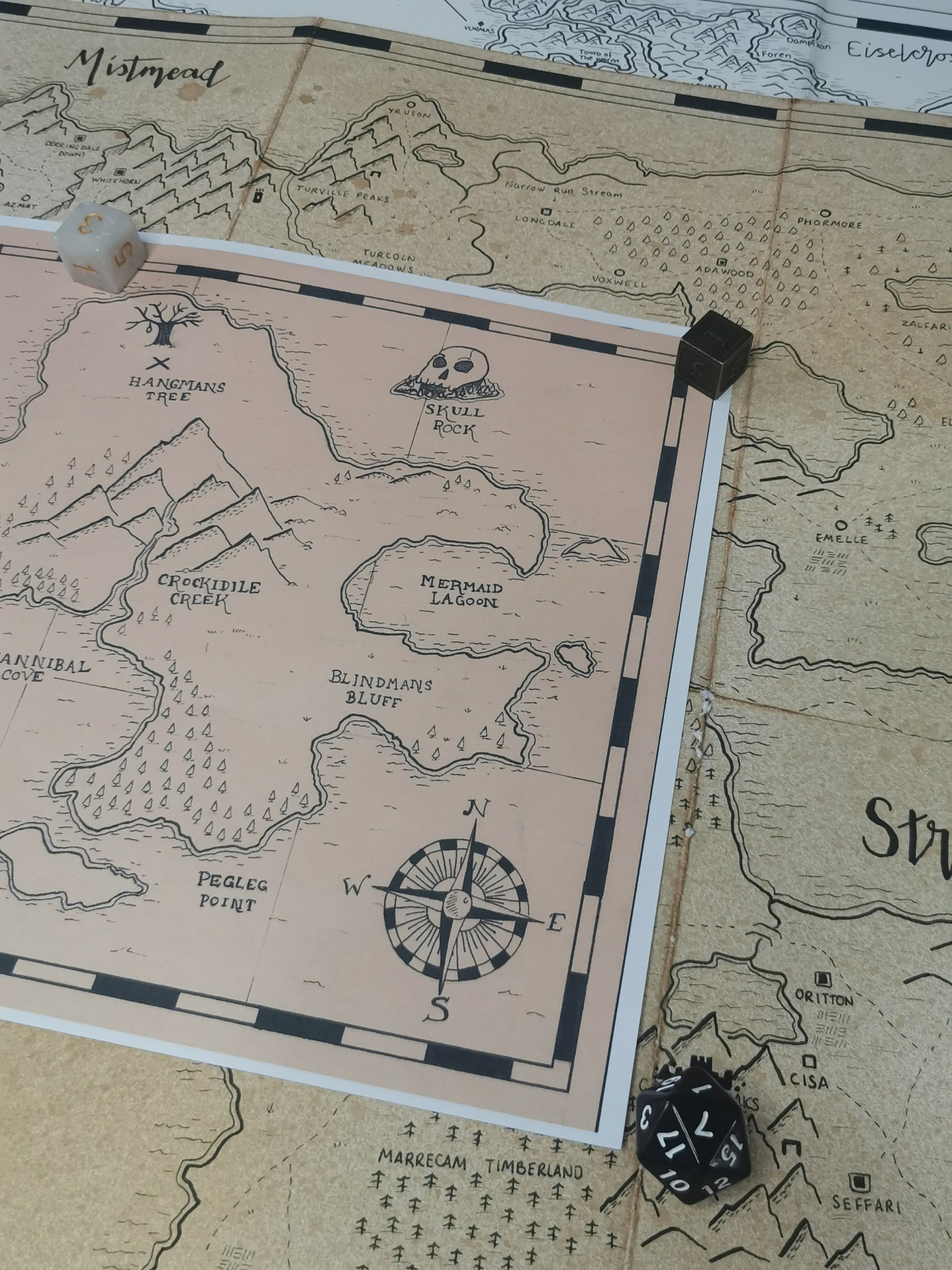 Peter Pan Neverland Impression de carte dessinée à la main, carte Peter ...