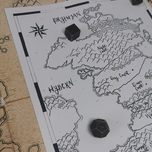 Fantasy Fictional Book Print, Handdrawn Fantasy Fictional Book Map ...
