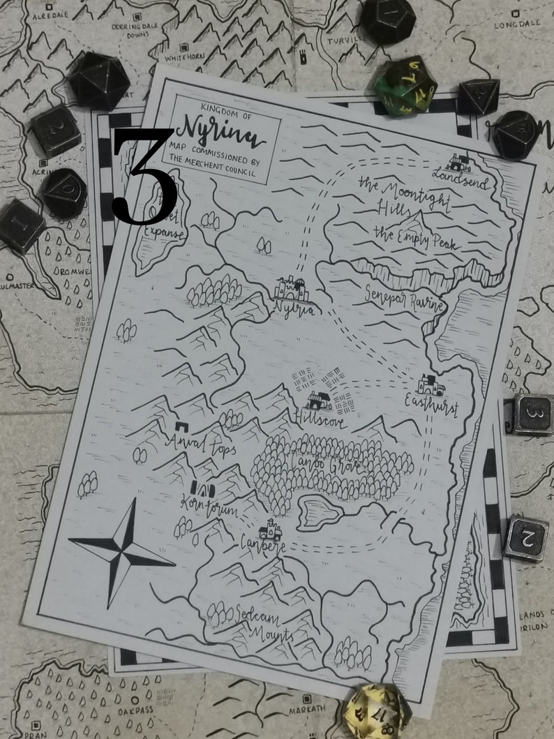 Fantasy Realm/ World Map Original Realms Homebrew Dnd - Etsy