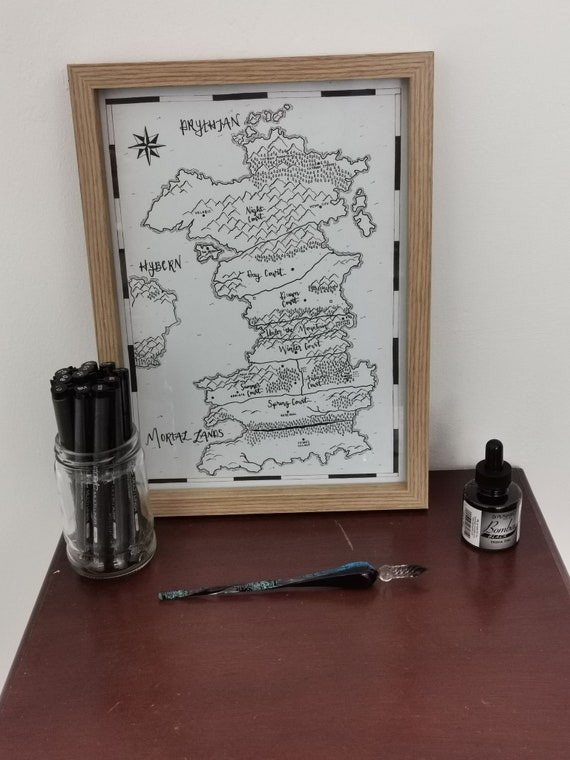 Fantasy Fictional Book Print Handdrawn Fantasy Fictional Book | Etsy