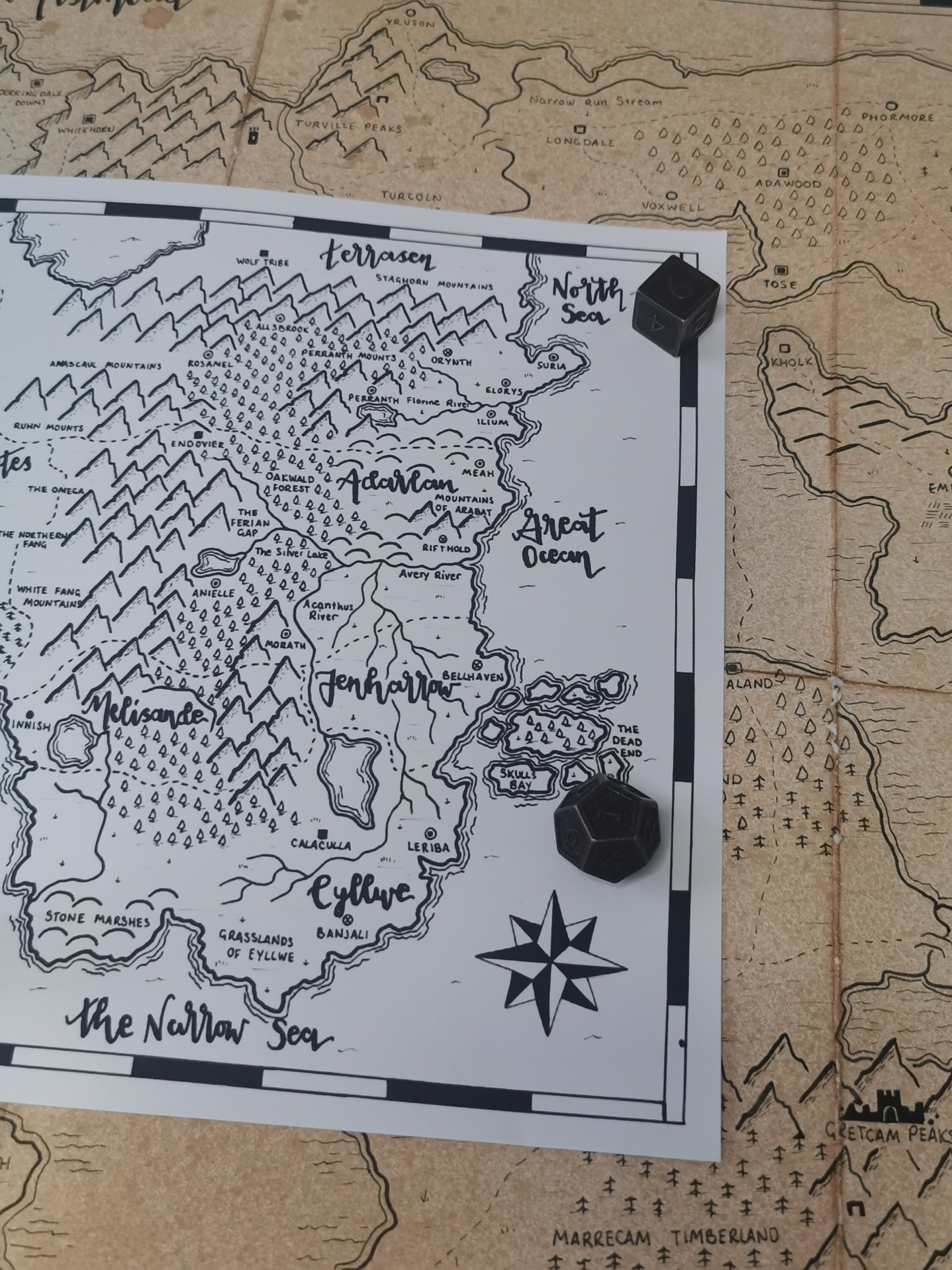 Fictional Fantasy Book Handdrawn Map Fictional Fantasy Book - Etsy UK