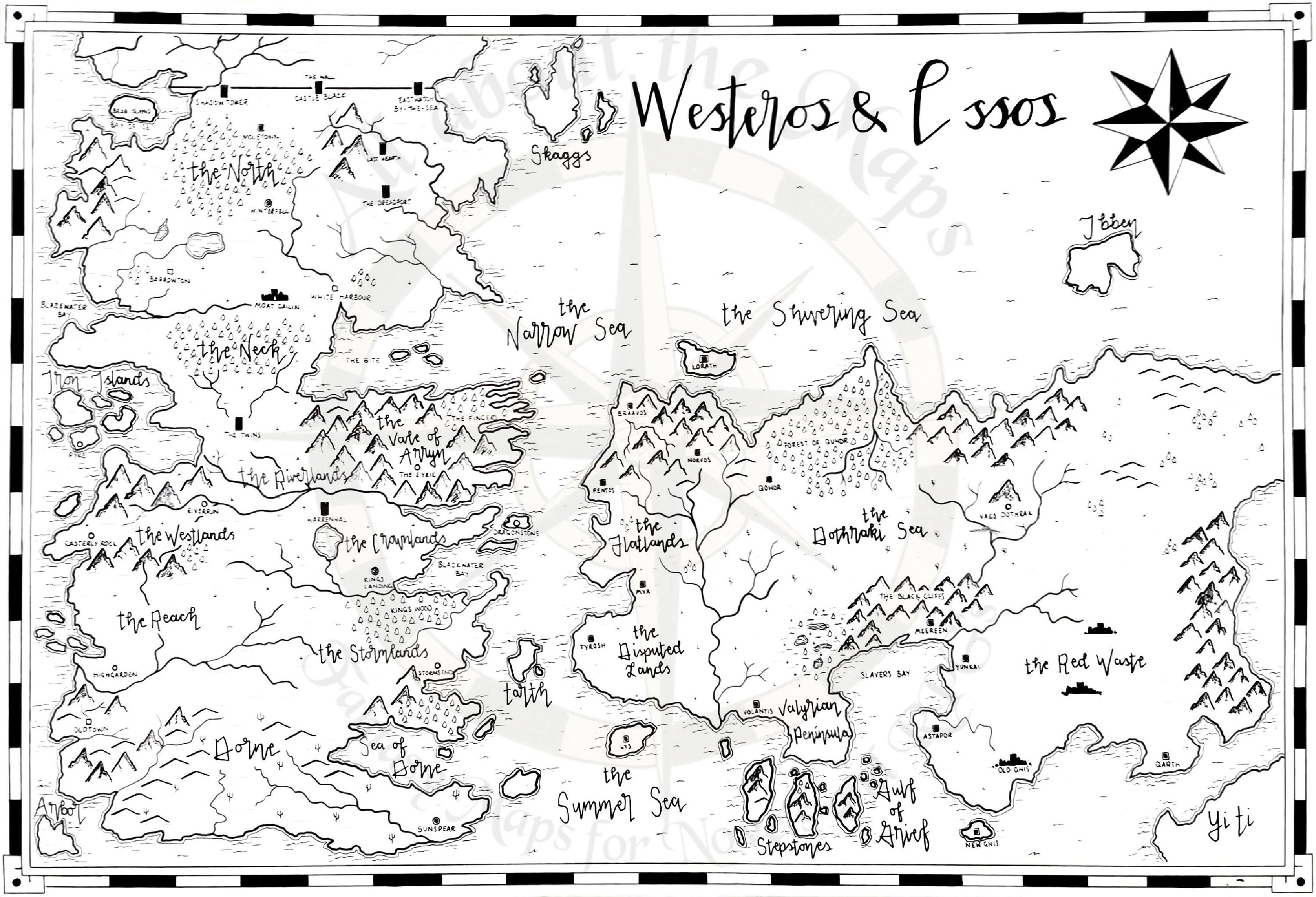 Fantasy Handdrawn Map Digital Download Fantasy Map Print | Etsy