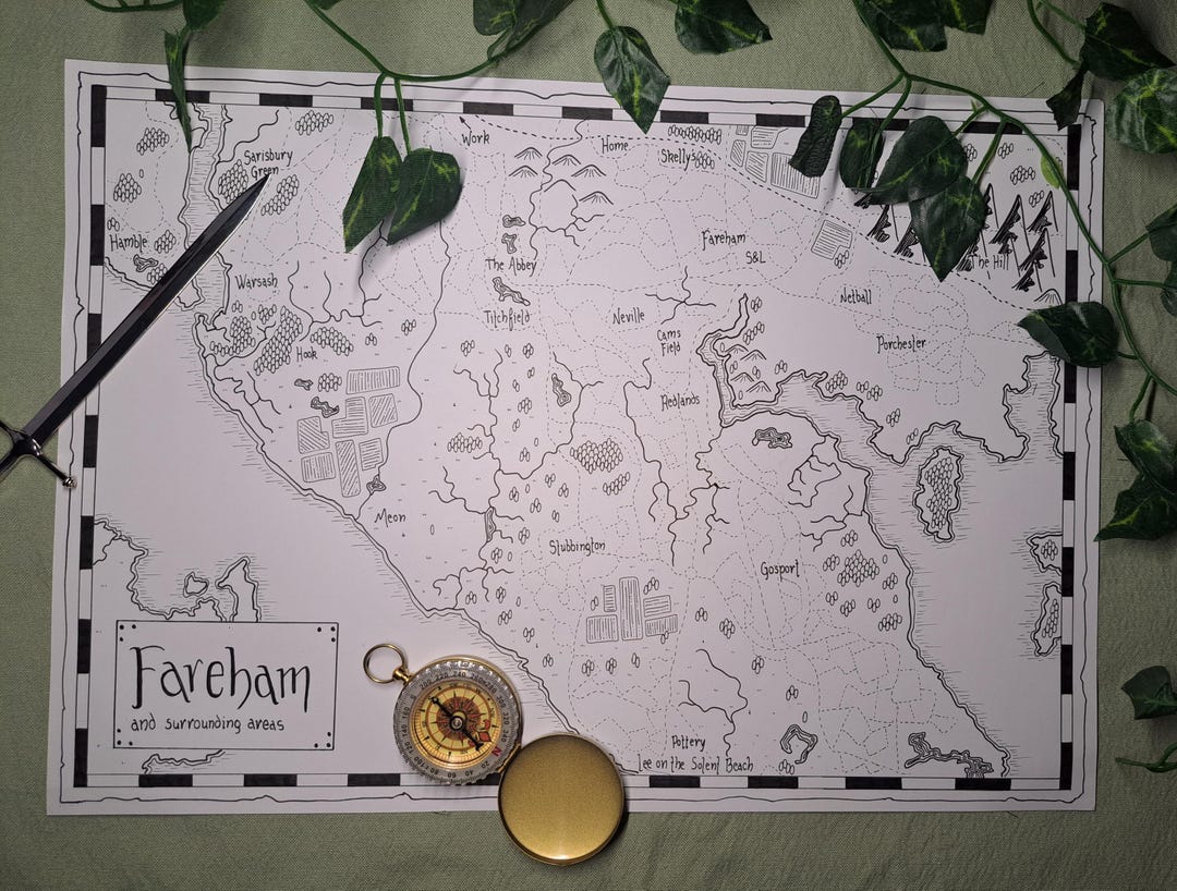 Custom Map of YOUR Town, Tolkien Style Map, Real World Map, - Etsy