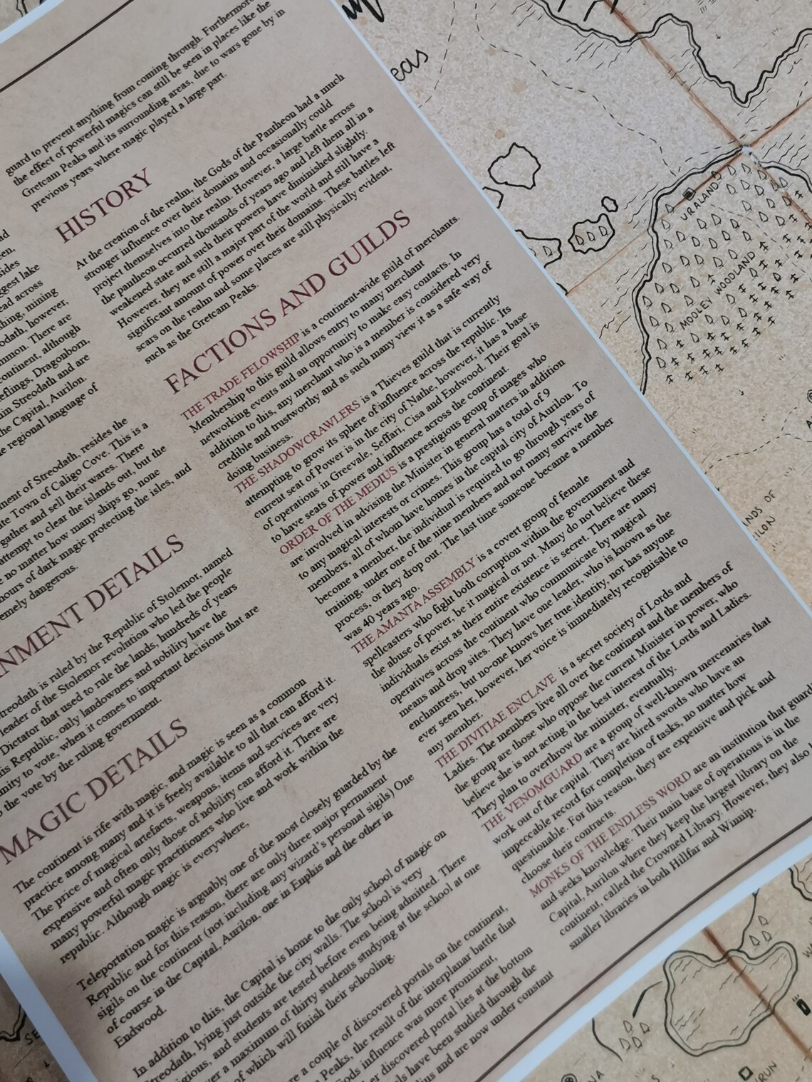 Pre-made World Setting for Dungeons and Dragons and Table Top - Etsy