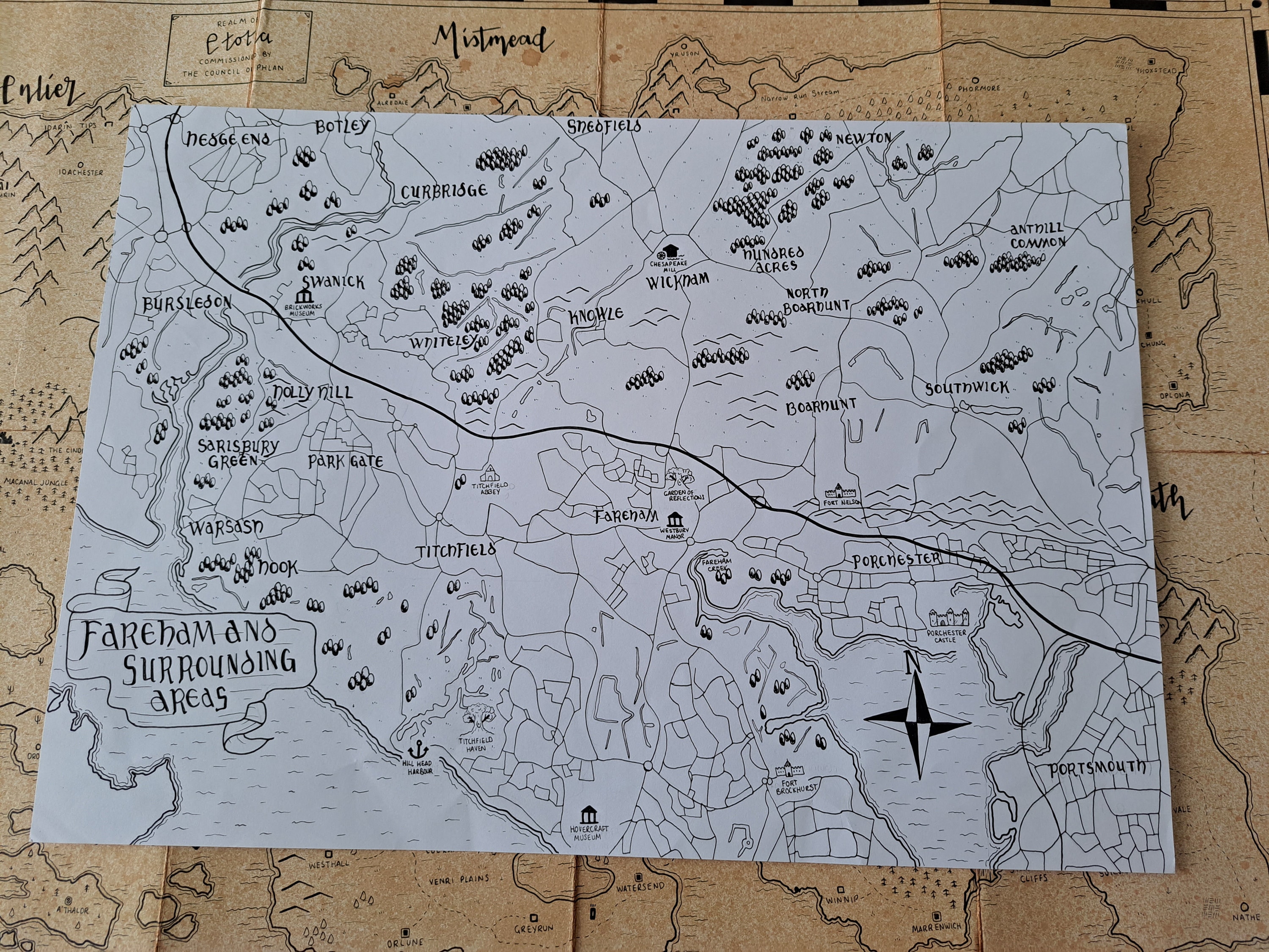 Custom Map of YOUR Town, Tolkien Style Map, Real World Map, - Etsy
