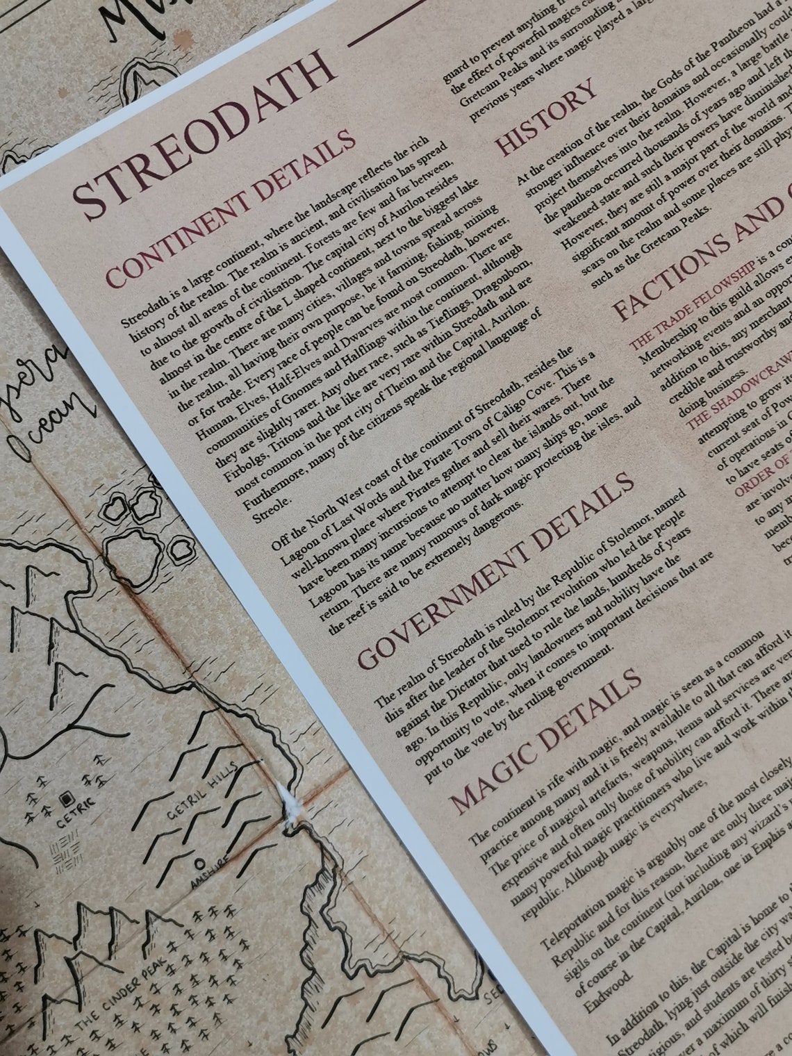 Pre-made World Setting for Dungeons and Dragons and Table Top - Etsy