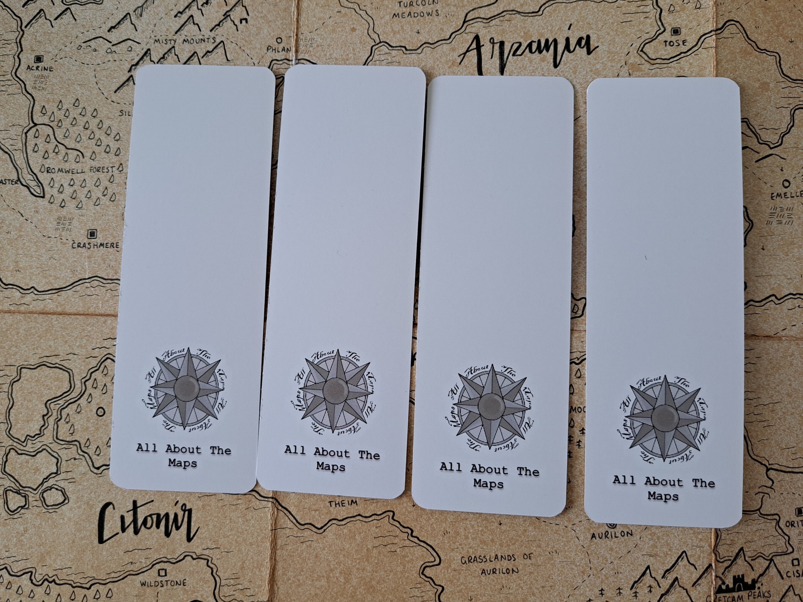 Magical Map Bookmarks Handdrawn Maps Lotr Got ACOTAR - Etsy