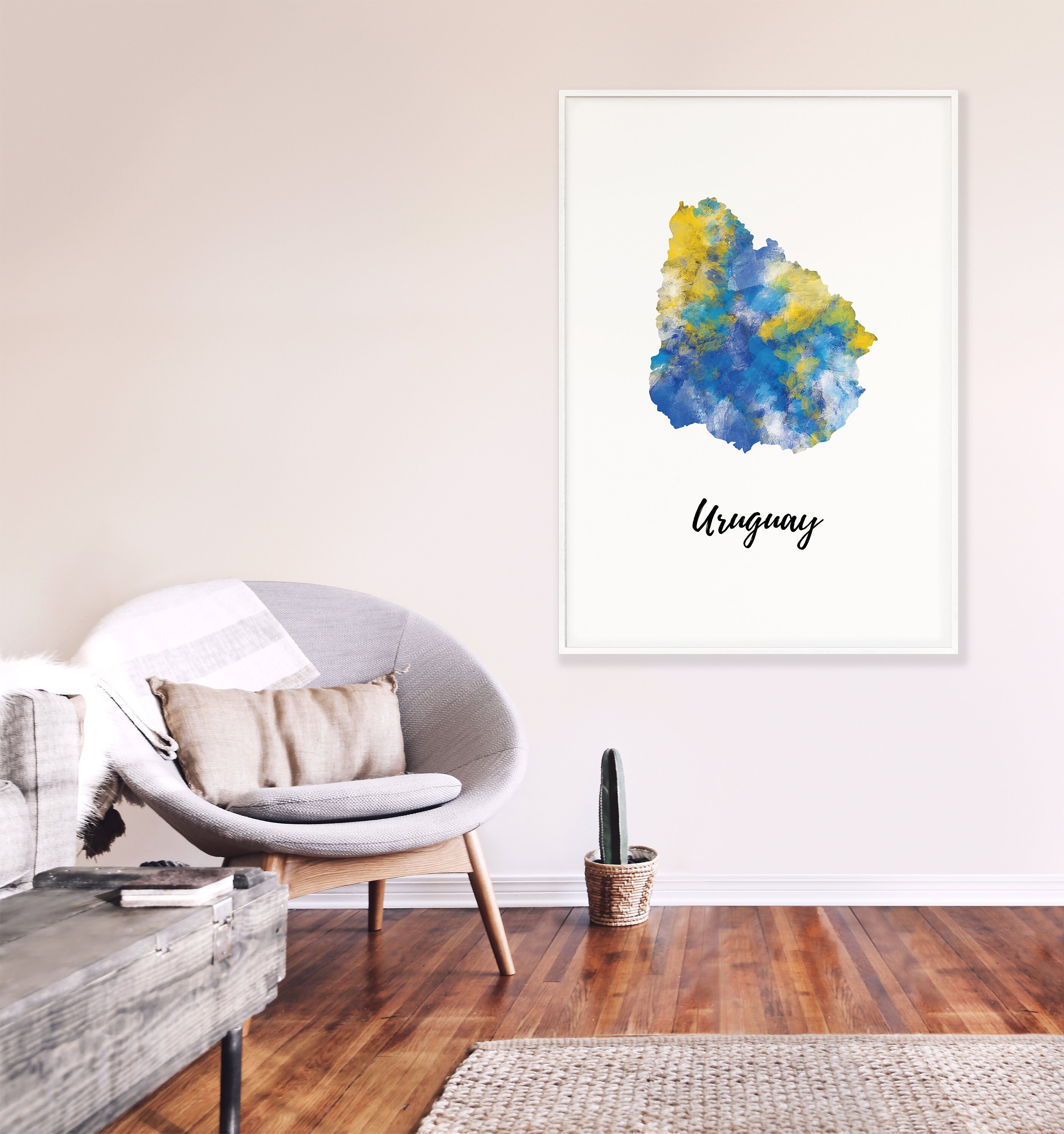 Uruguay Map | Uruguay Art | Uruguay Poster | Country Map | Wall Decor ...