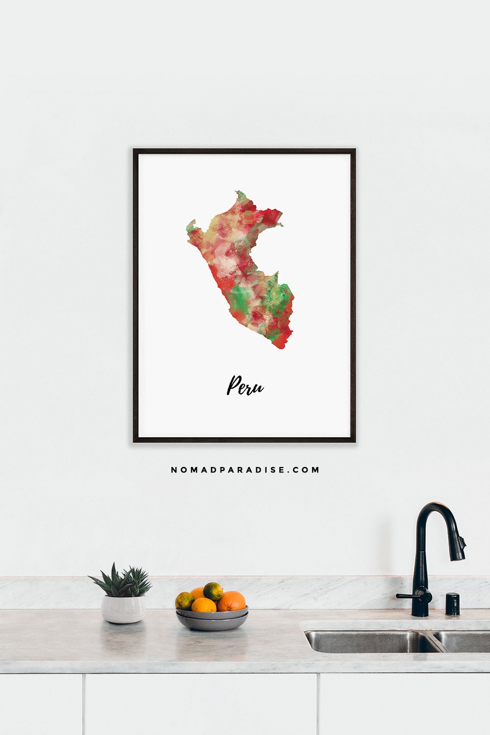 Peru Map | Peru Art | Peru Poster | Country Map | Wall Decor Art | Home ...