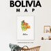 Bolivia Map | Bolivia Art | Bolivia Poster | Country Map | Wall Decor ...