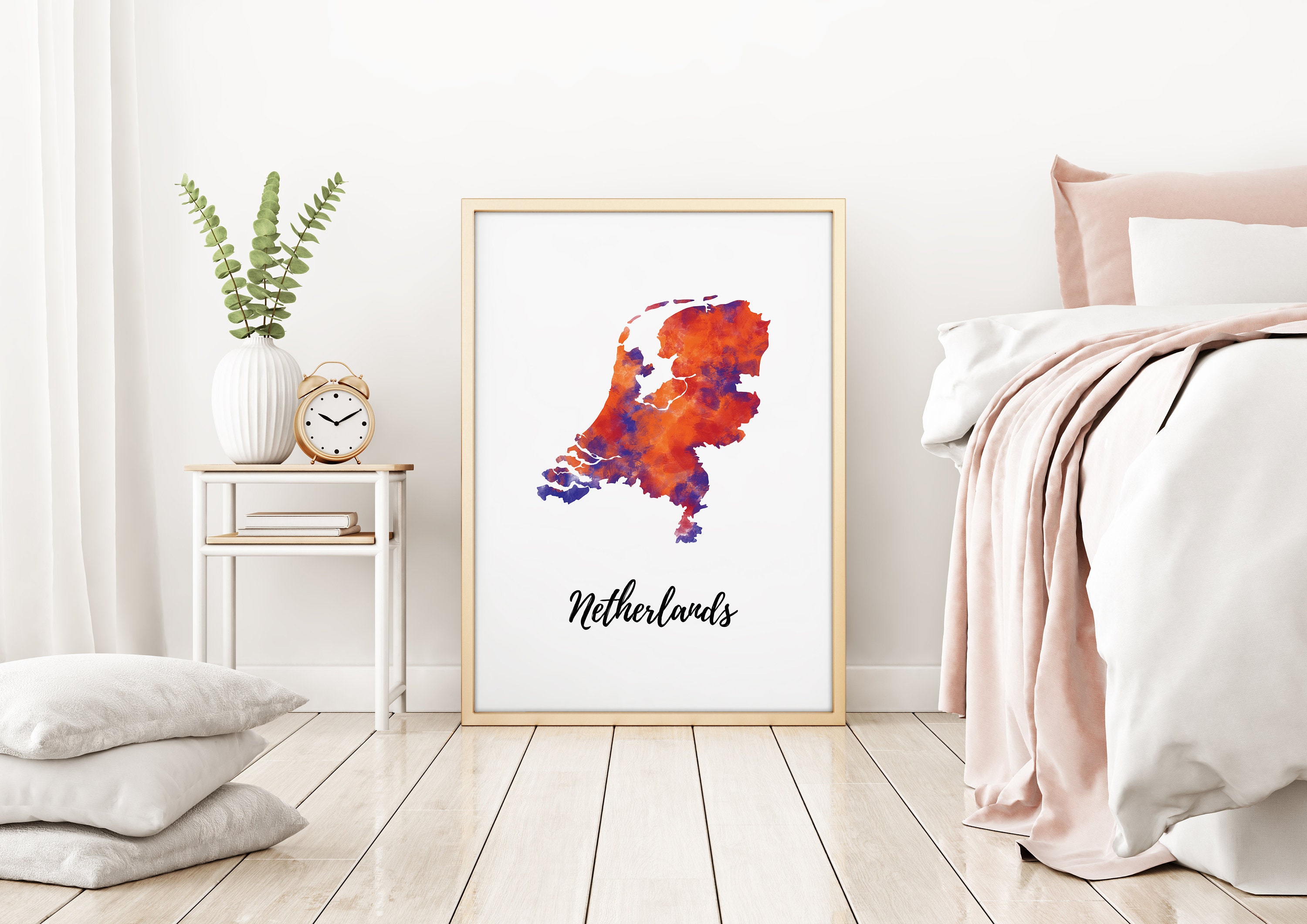 Netherlands Map Netherlands Art Netherlands Poster - Etsy