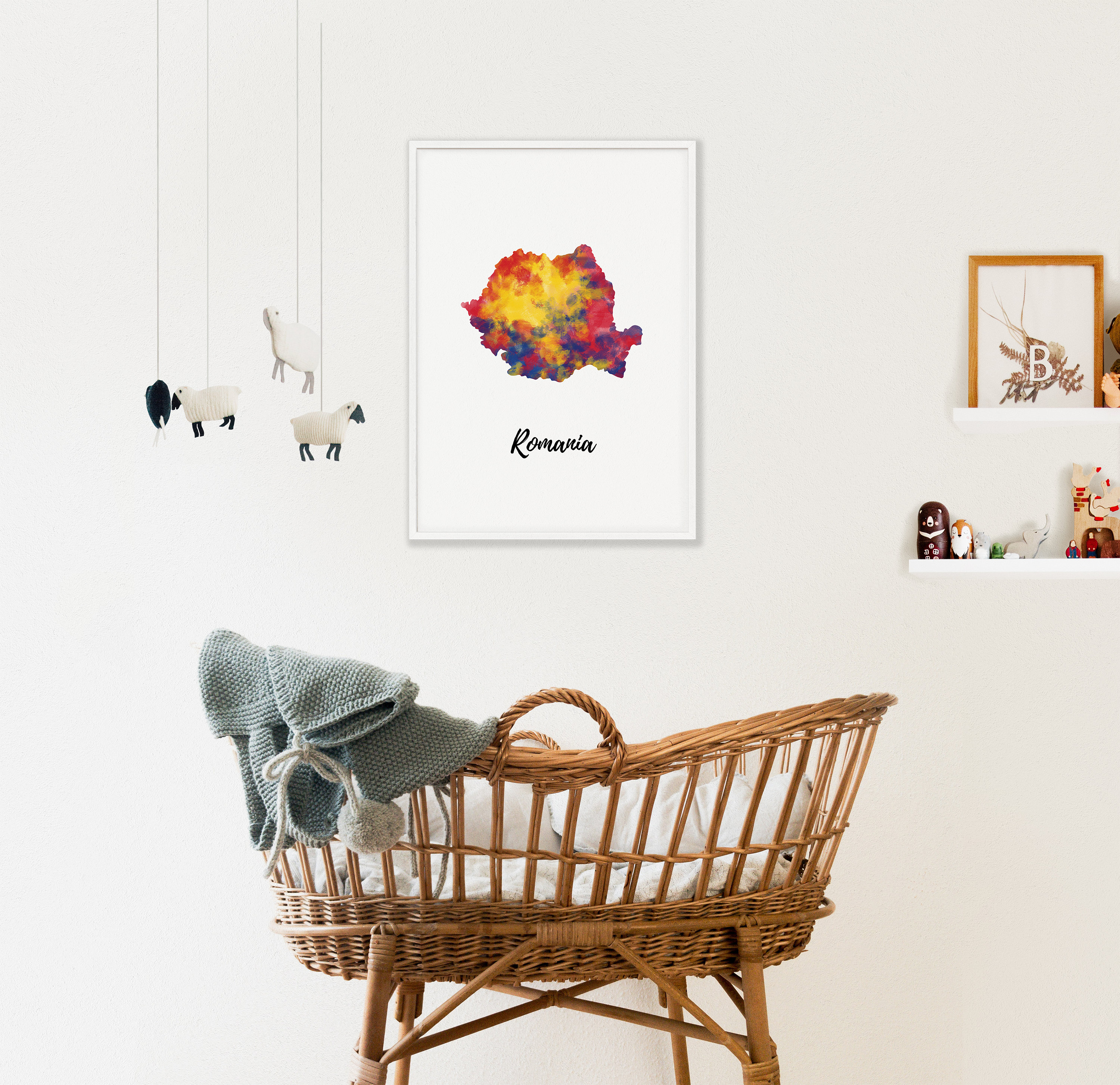 Romania Map | Romania Art | Romania Poster | Country Map | Wall Decor ...