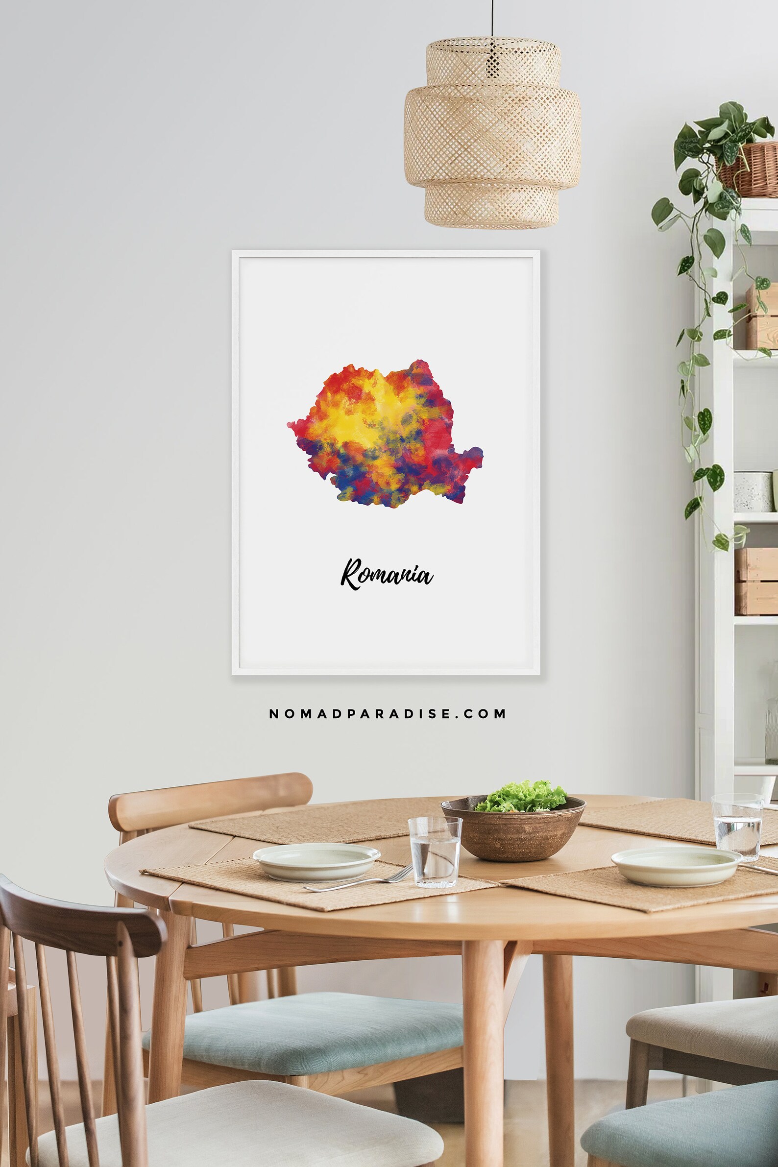 Romania Map | Romania Art | Romania Poster | Country Map | Wall Decor ...