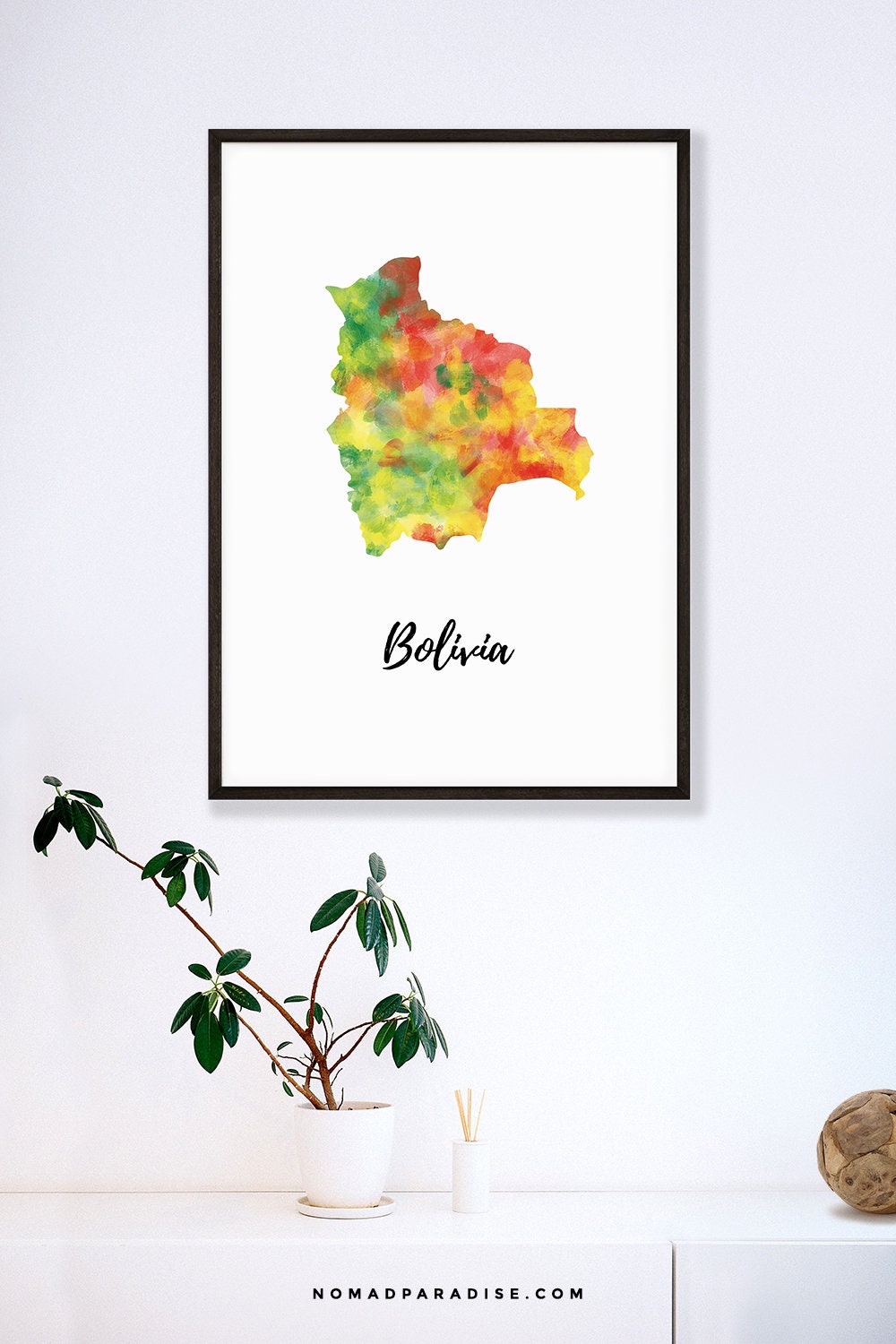 Bolivia Map | Bolivia Art | Bolivia Poster | Country Map | Wall Decor ...