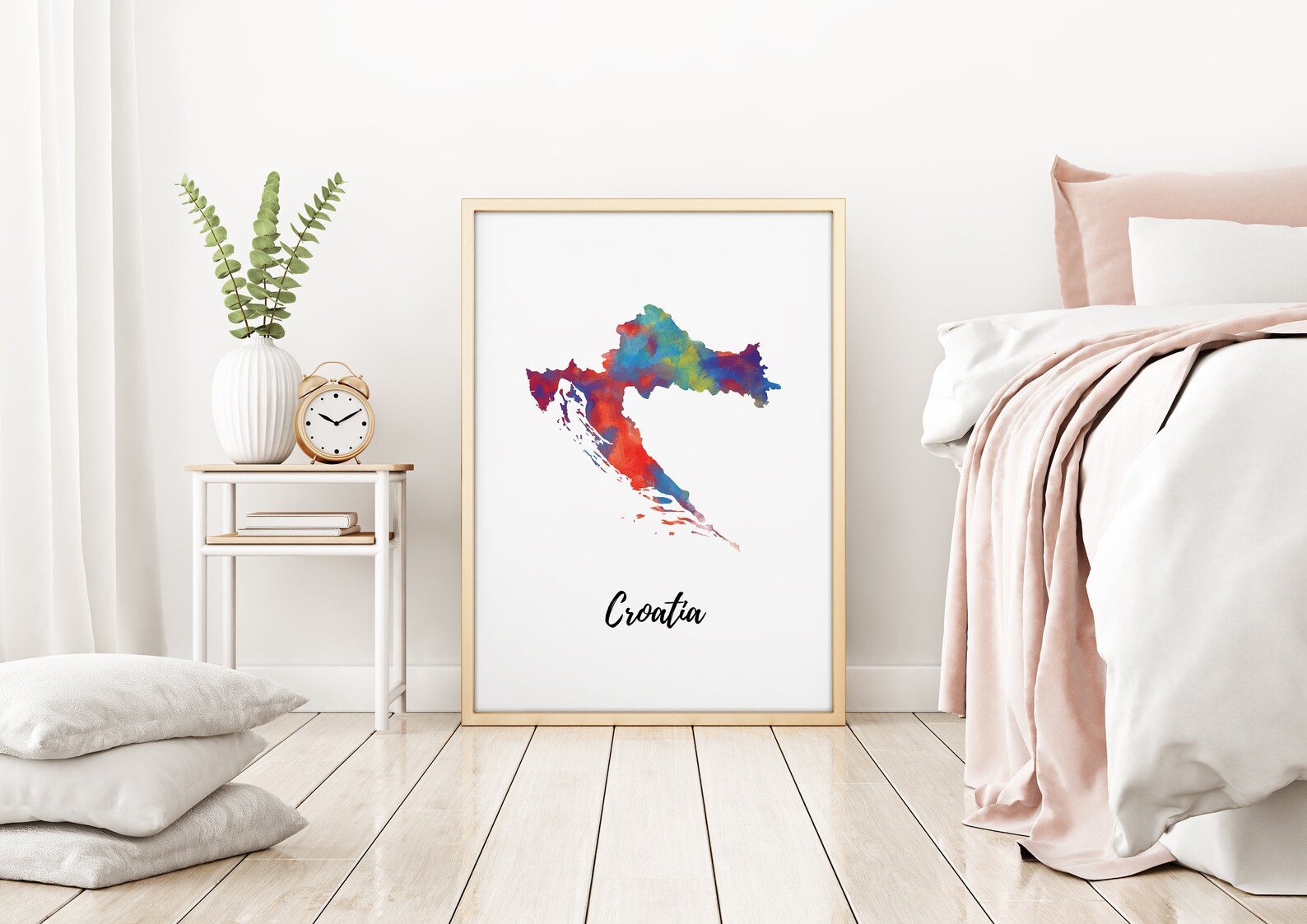 Croatia Map | Croatia Art | Croatia Poster | Country Map | Wall Decor ...