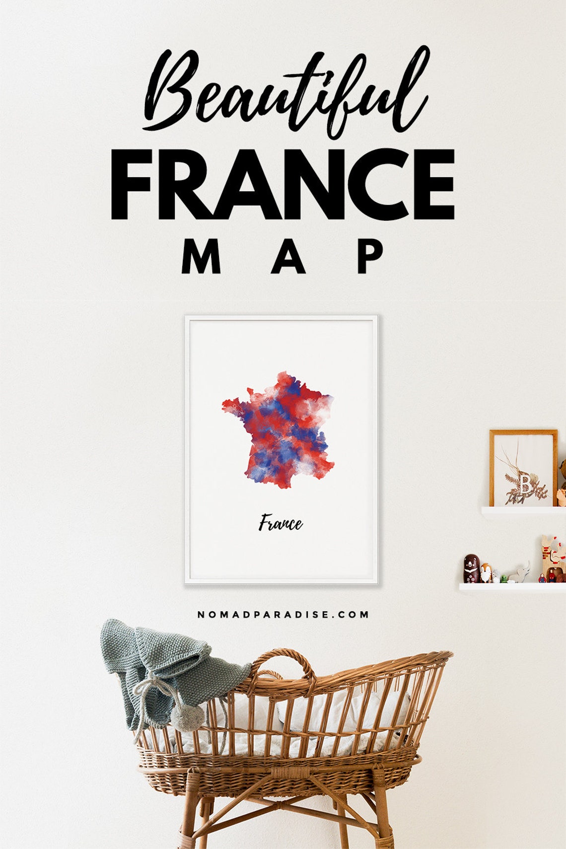 France Map | France Art | France Poster | Country Map | Wall Decor Art ...