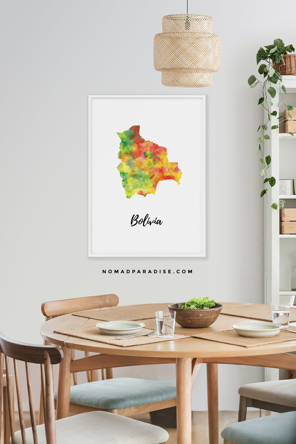 Bolivia Map | Bolivia Art | Bolivia Poster | Country Map | Wall Decor ...