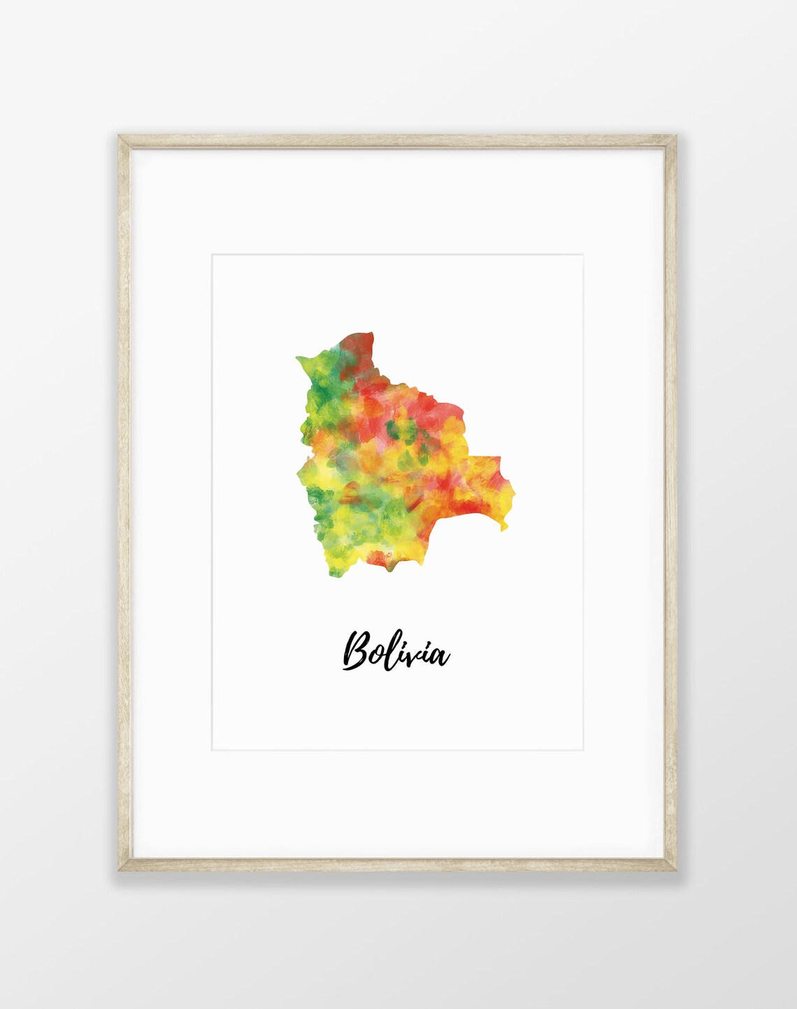 Bolivia Map | Bolivia Art | Bolivia Poster | Country Map | Wall Decor ...