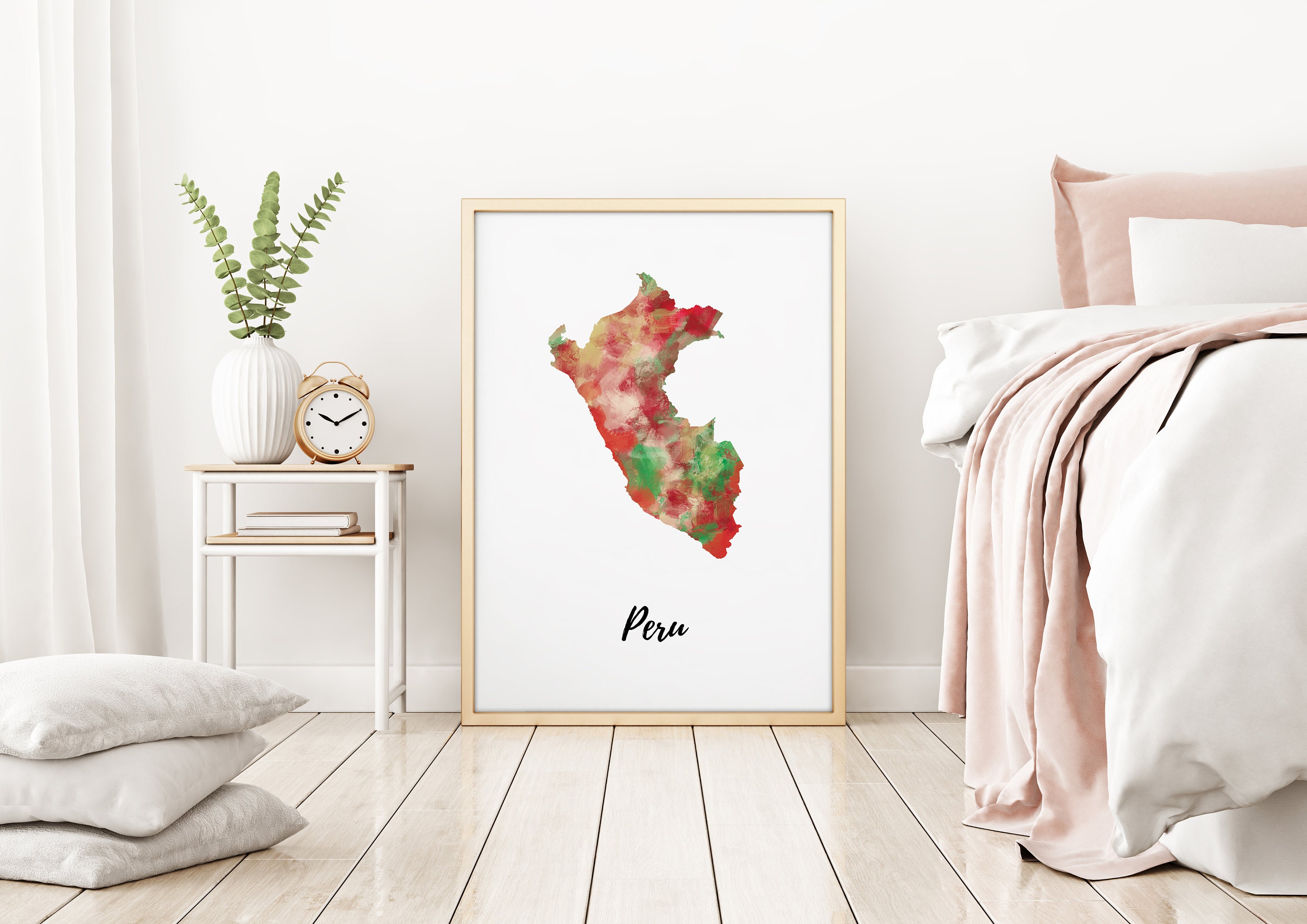 Peru Map | Peru Art | Peru Poster | Country Map | Wall Decor Art | Home ...