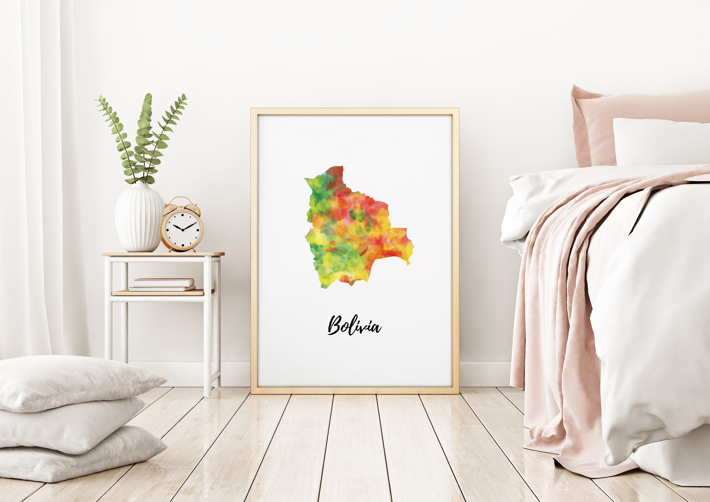 Bolivia Map | Bolivia Art | Bolivia Poster | Country Map | Wall Decor ...
