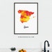Spain Map | Spain Art | Spain Poster | Country Map | Wall Decor Art ...