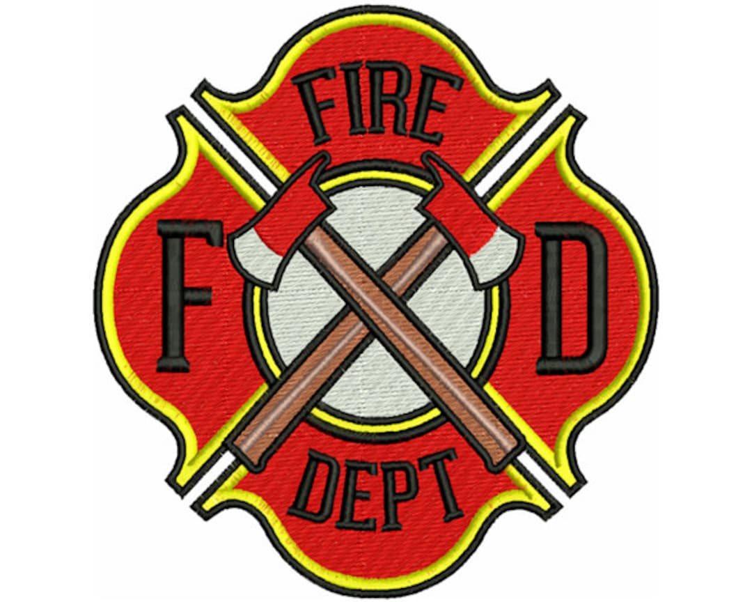 Fire Dept Firefighter Badge Fire Station Decor First Responder Gift ...