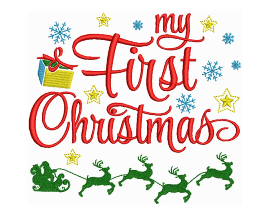 My First Christmas Machine Embroidery Design / Santa Claus With ...